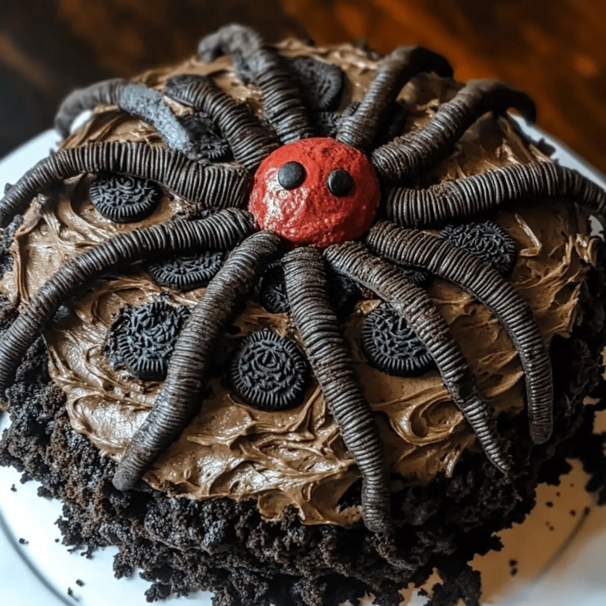 Irresistible Delicious Moist Chocolate Oreo Spider Cake Recipe