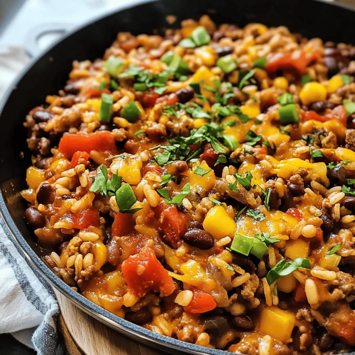 Ultimate Crispy Rice and Bean Skillet: Delicious One-Pan Meal