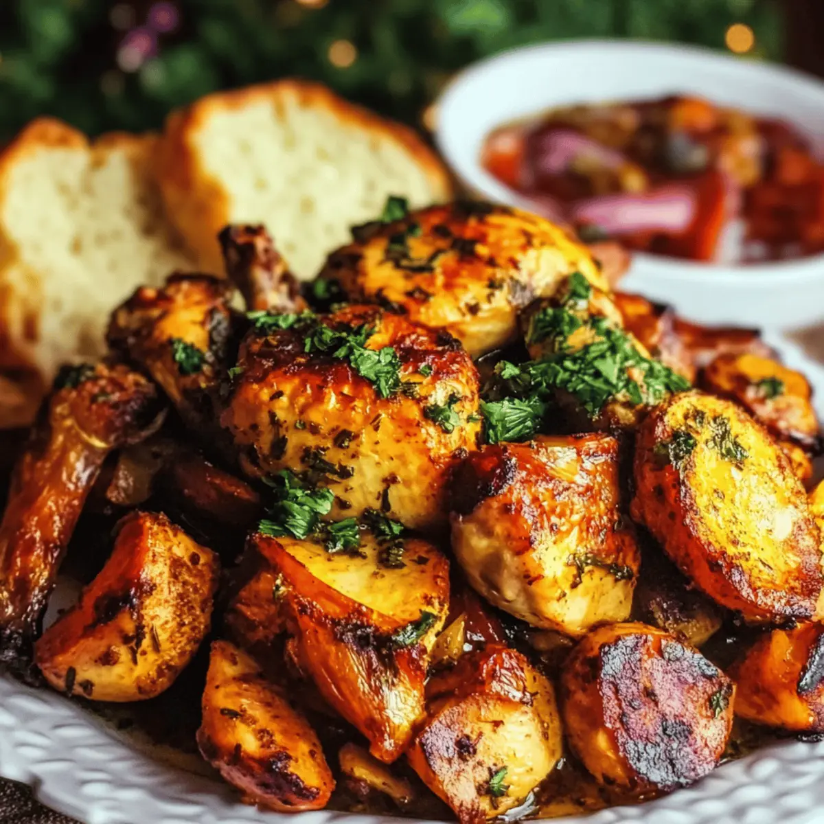 Ultimate Delicious Juicy Christmas Roast Chicken with Herb Butter