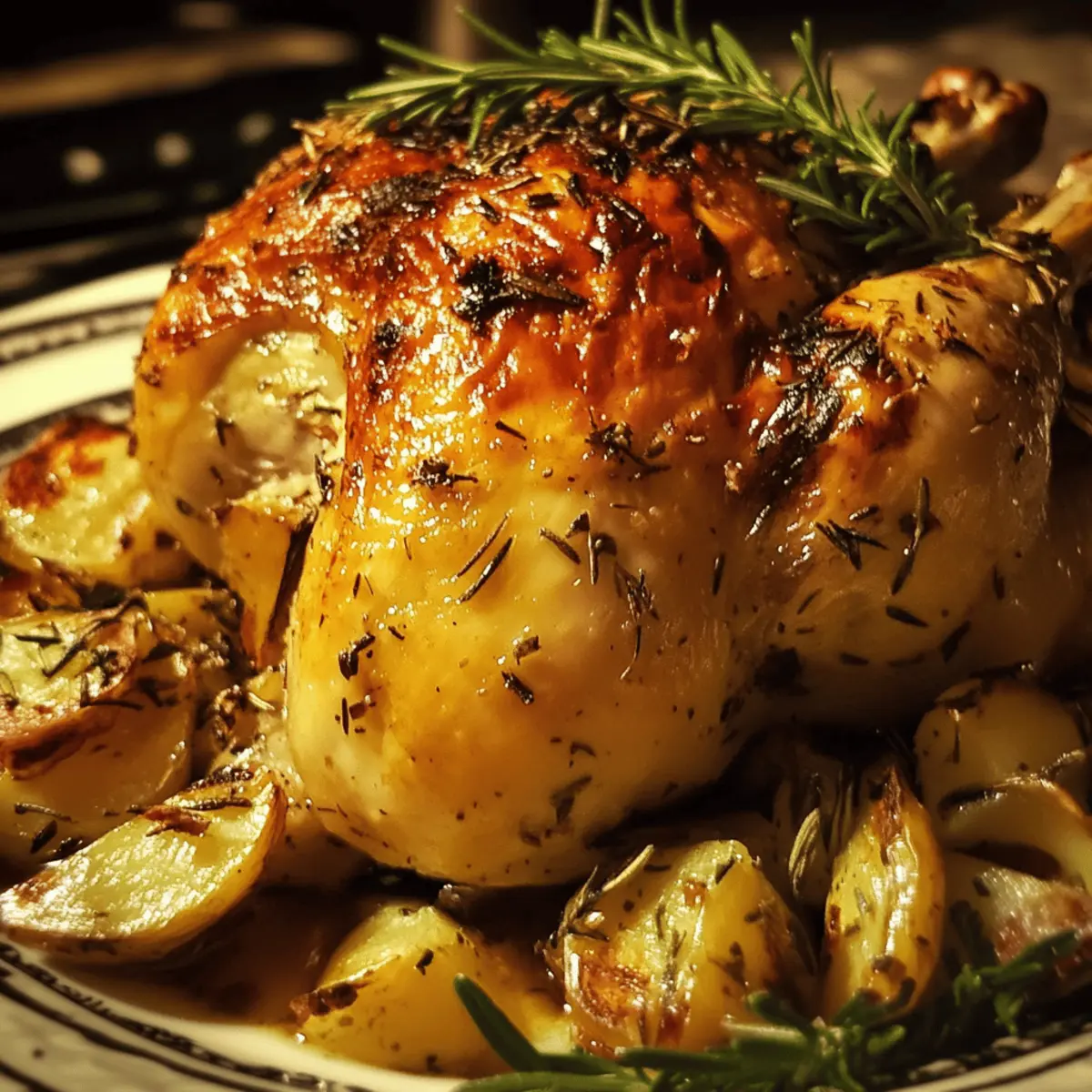 Ultimate Juicy Christmas Roasted Rosemary Chicken